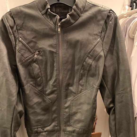 mine | Jackets & Coats | Leather Jacket | Poshmark